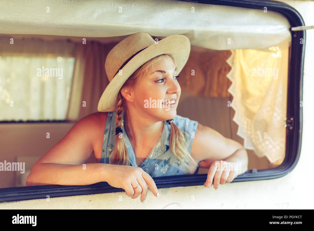 Girl camper hi-res stock photography and images - Alamy