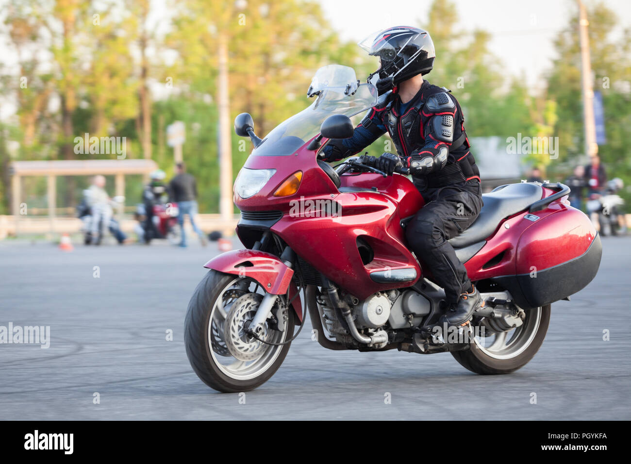 Learner motorcyclist hi-res stock photography and images - Alamy