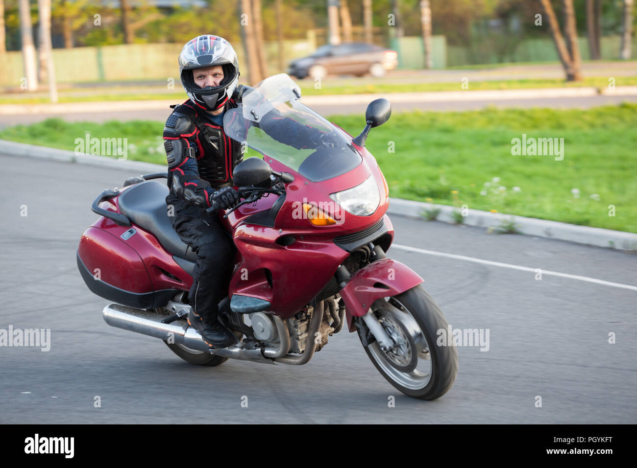 Learner motor bike driver hi-res stock photography and images - Alamy