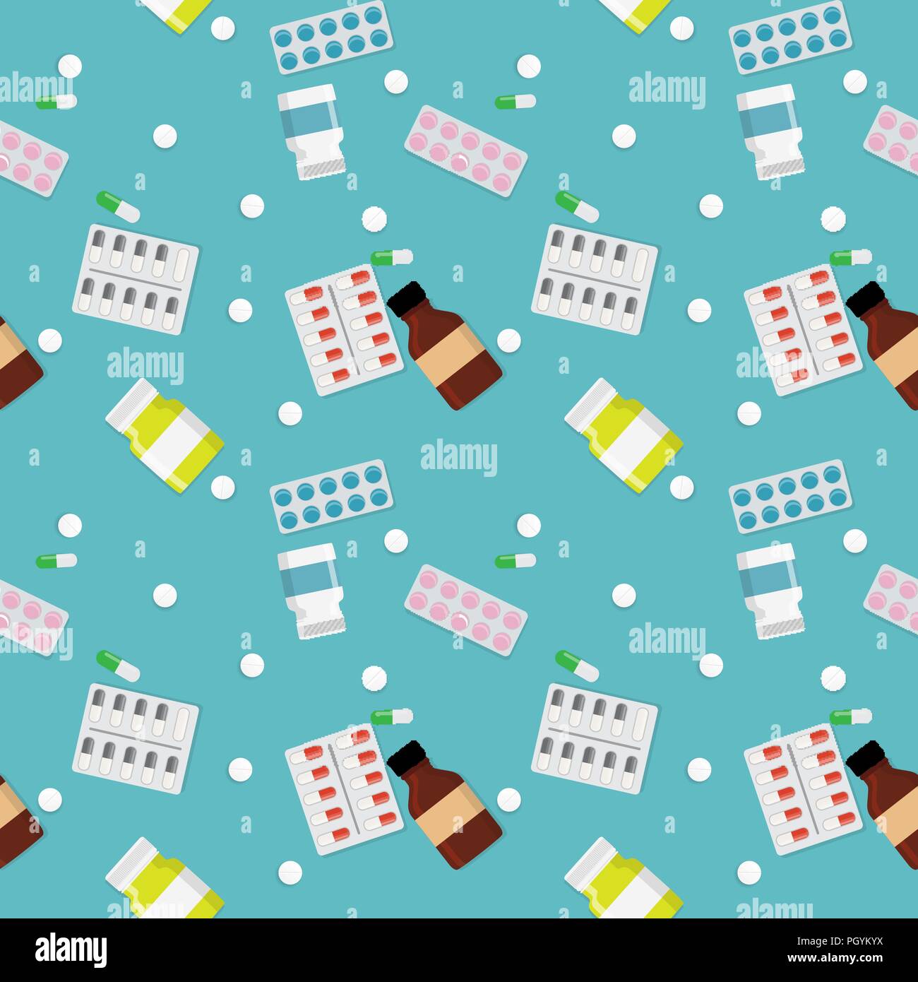 Colorful Health Medical Background. Seamless pattern. Vector ...