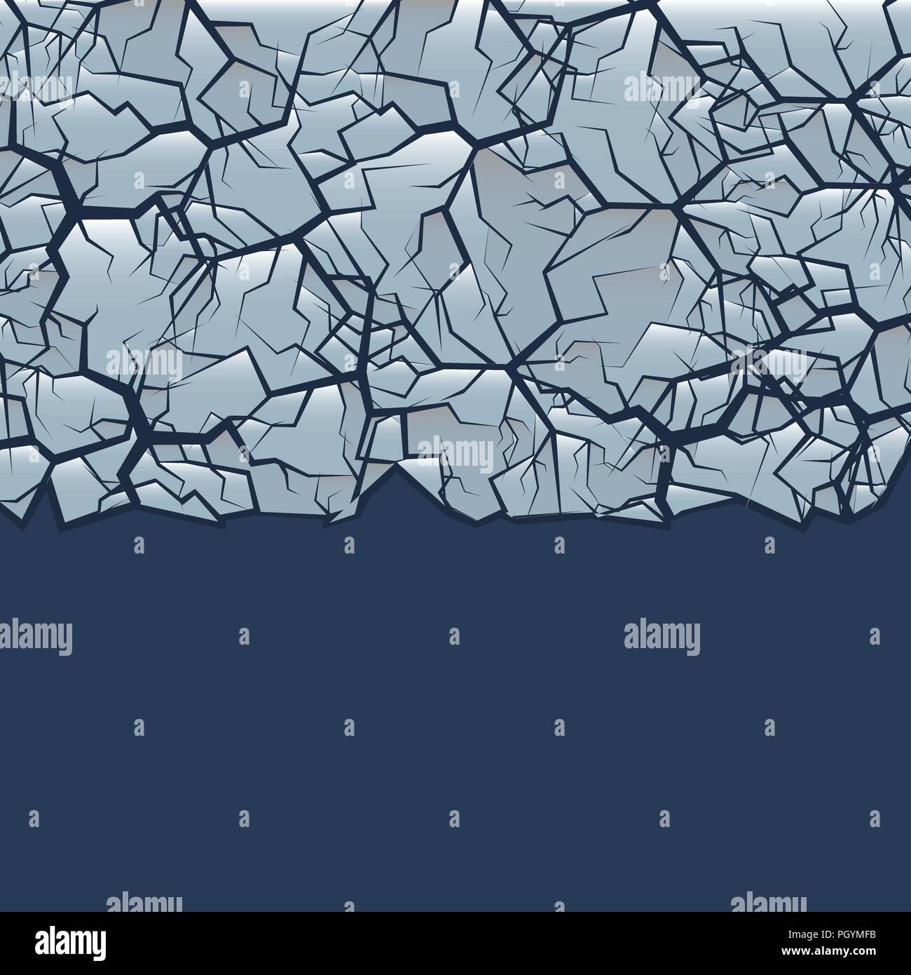Cracked ice background. Winter frozen backdrop, Vector illustration ...