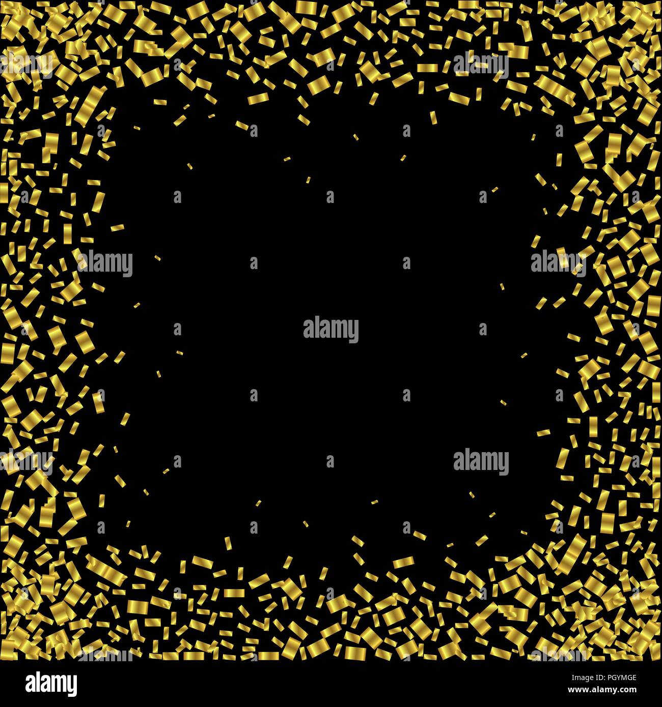 Golden confetti background, golden glitters stars. Festive holiday ...