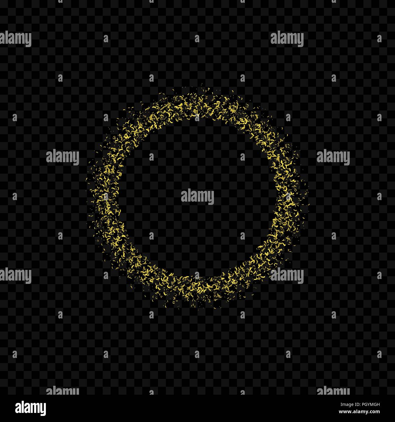 Golden round abstract flying confetti shape. Holiday concept, Vector ...