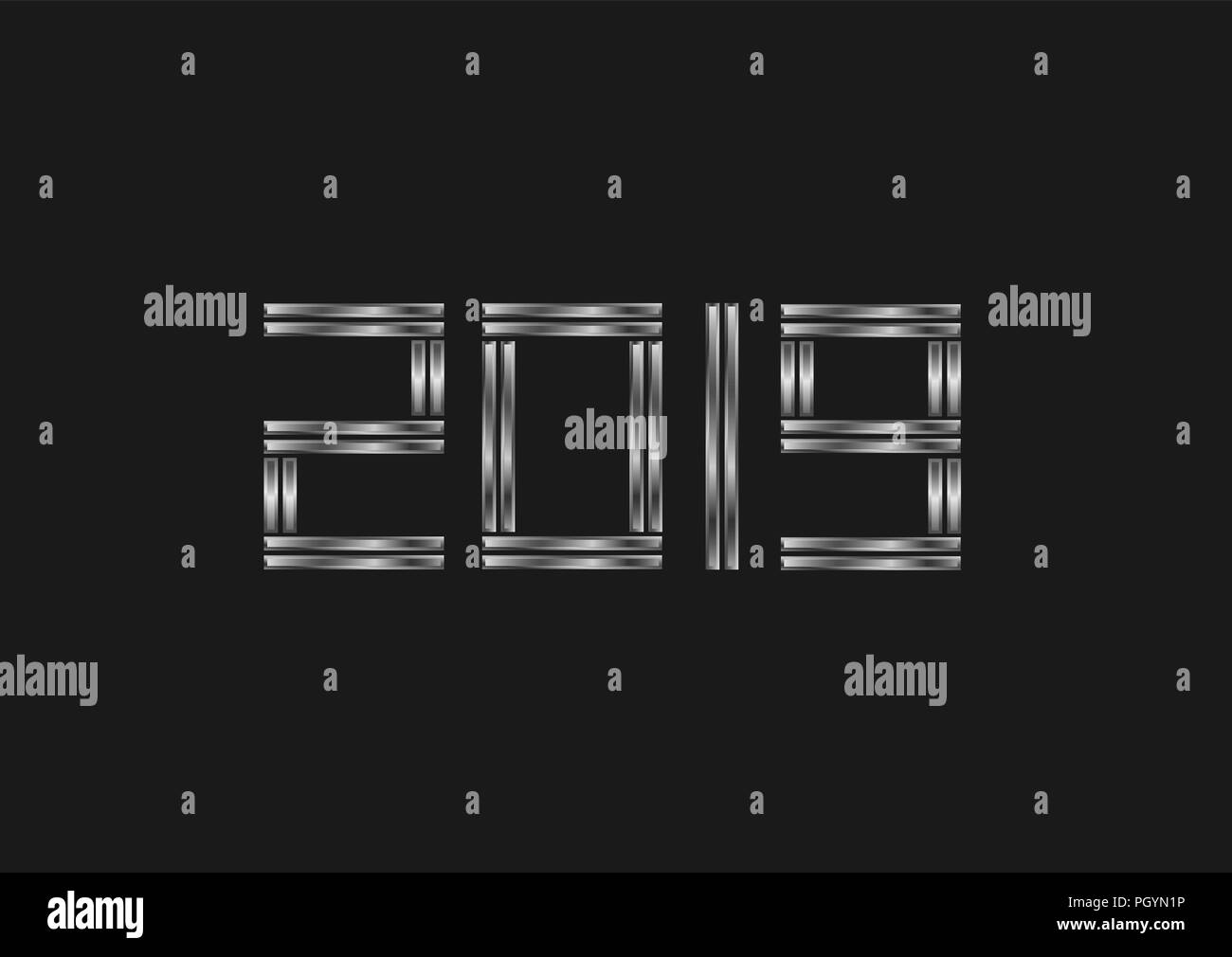 2019 new year light Black and White Stock Photos & Images - Alamy