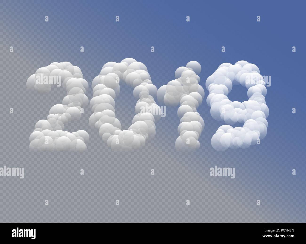 2019 White snowy numbers. Happy New Year and Merry Christmas Stock ...
