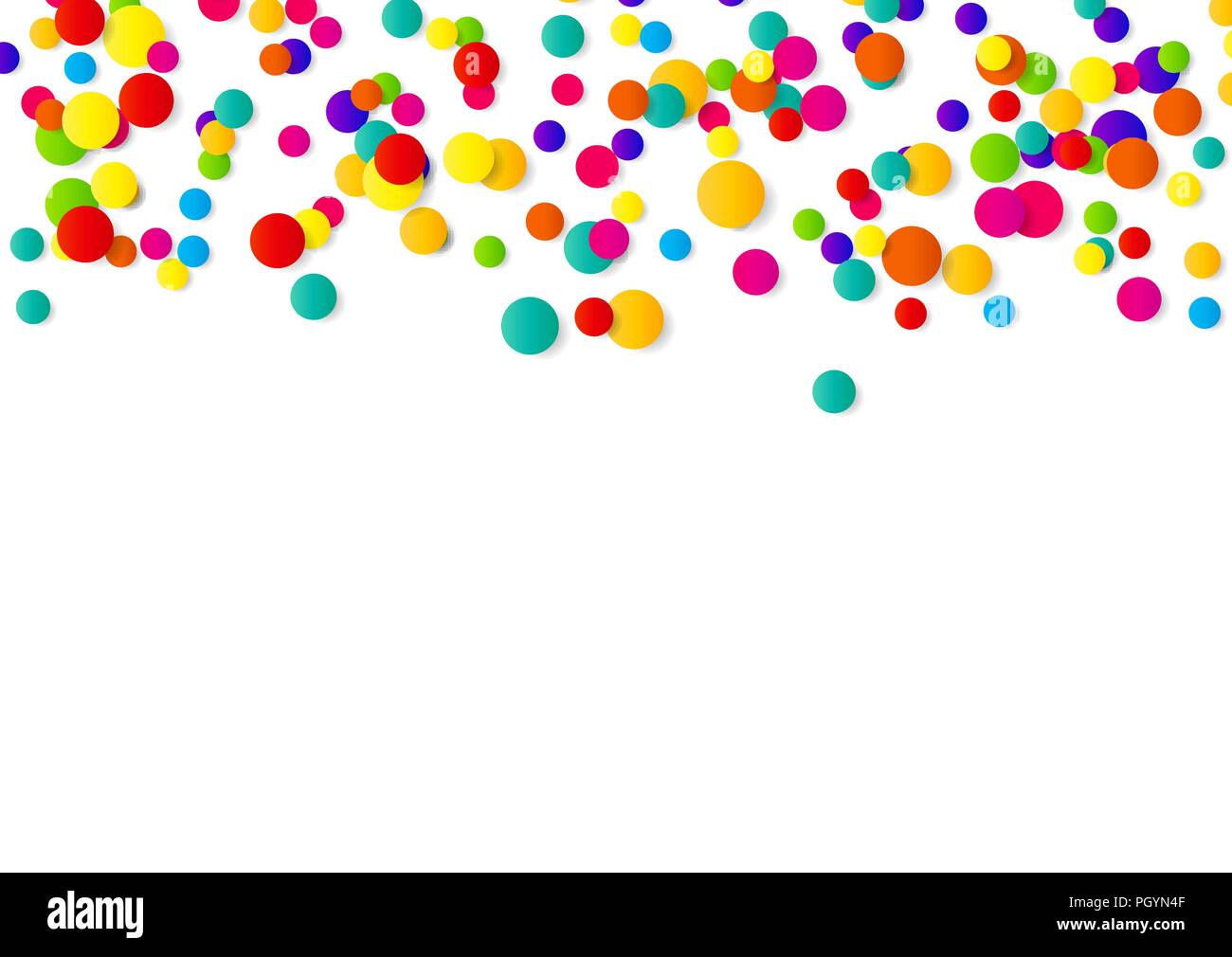 Abstract confetti background with polka dot confetti. Vector ...