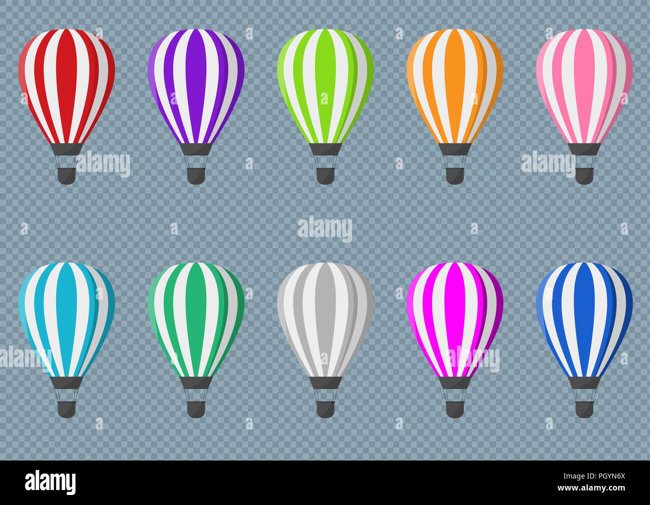 Colorful air balloons, freedom concept. Vector illustration Stock ...