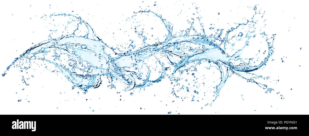 Water Splash In Horizontal Swirling Stock Photo - Alamy