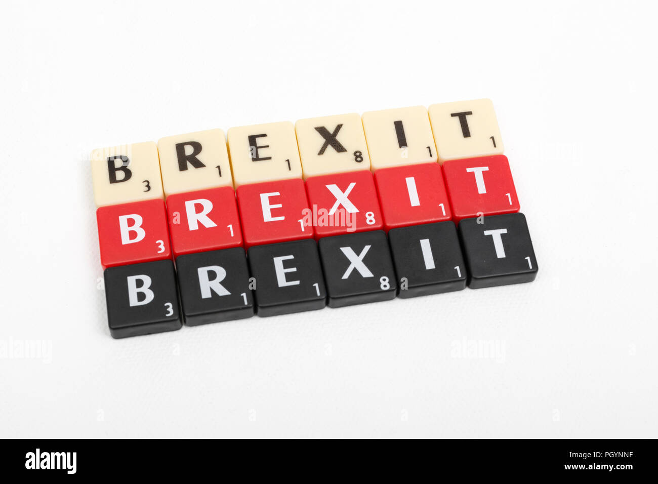 BREXIT / Brexit negotiations end game - deal or no deal? Letter tiles ...