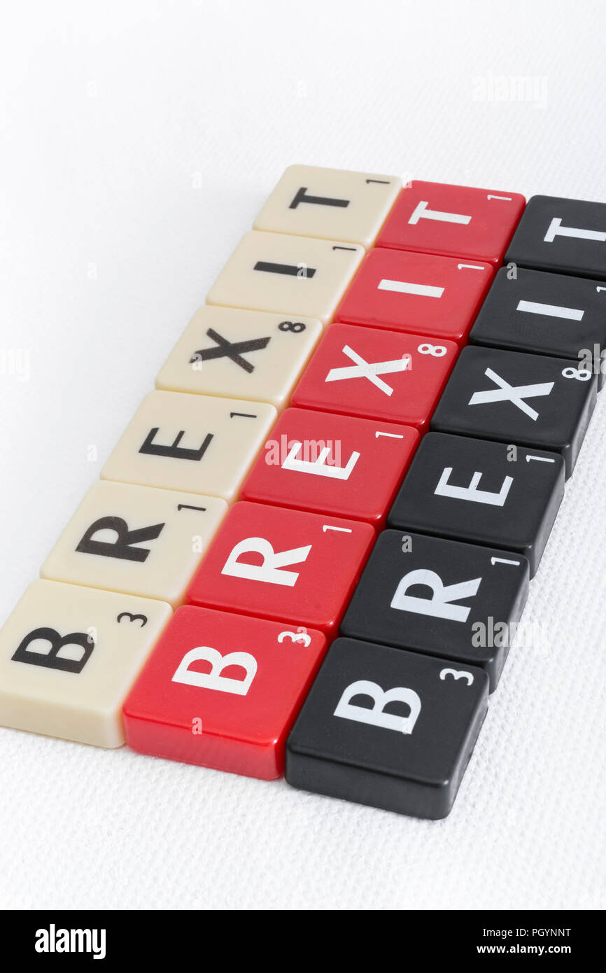 BREXIT / Brexit negotiations end game - deal or no deal? Letter tiles ...