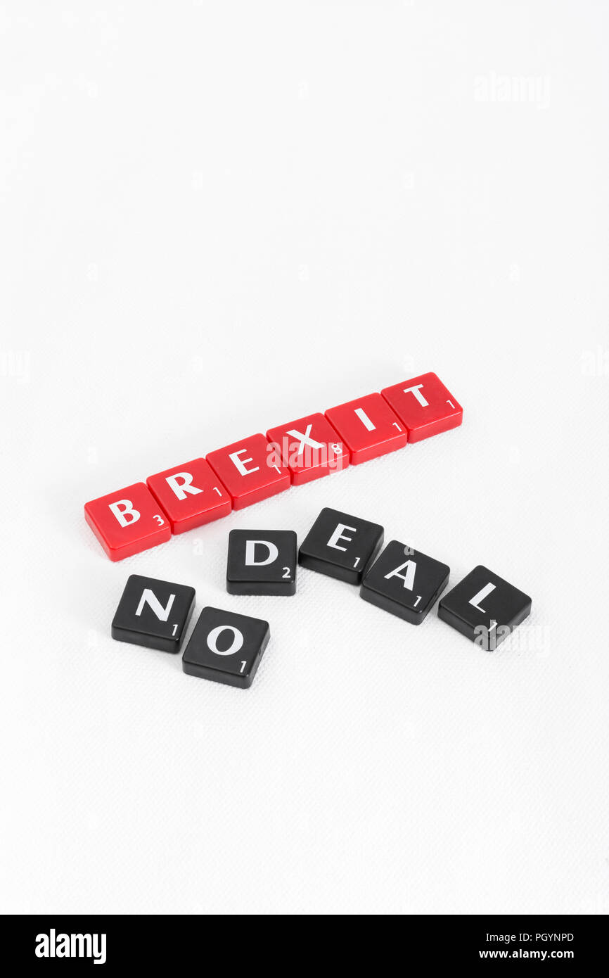 BREXIT / Brexit negotiations end game - deal or no deal? Letter tiles ...
