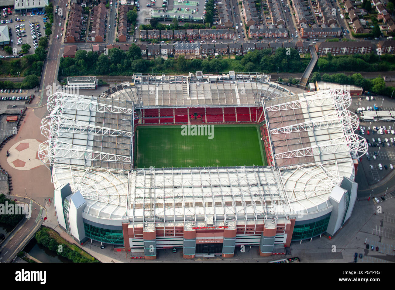 Aerial photo Manchester United Old Trafford Stadium Stock Photo - Alamy