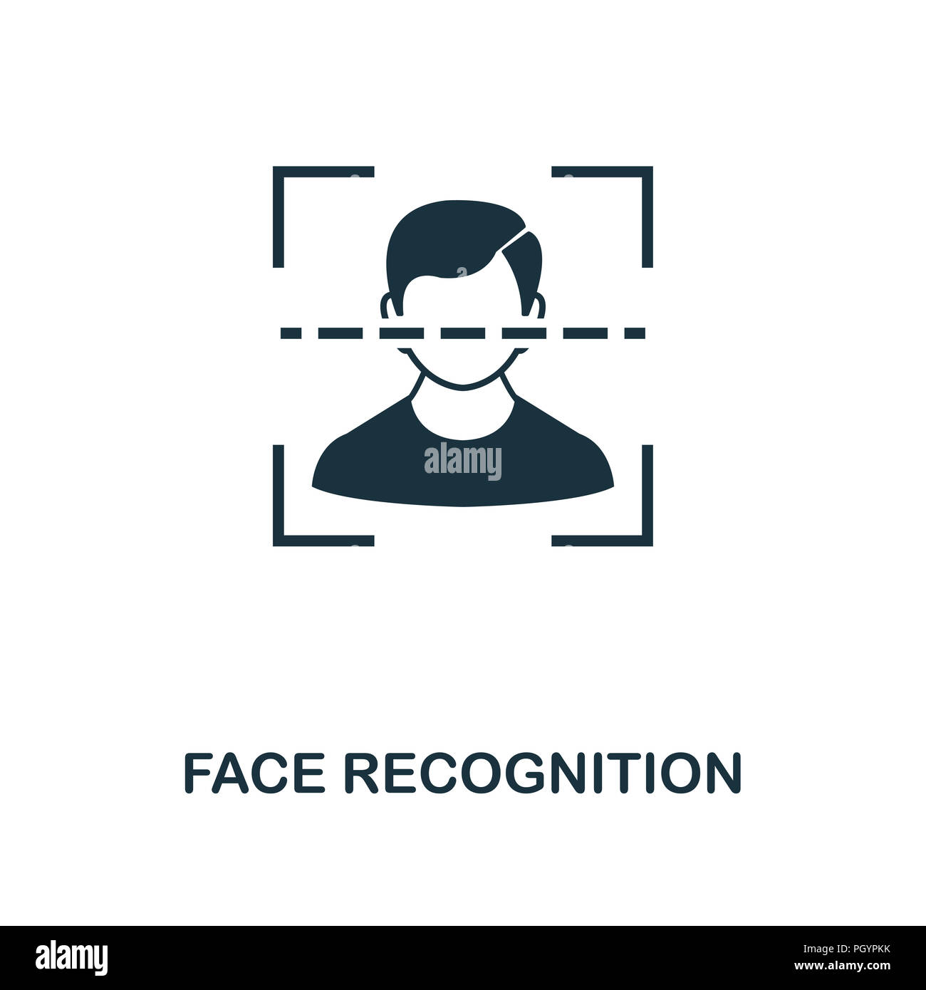 Face Recognition Icon Monochrome Style Design From Internet Security Collection Ui Pixel