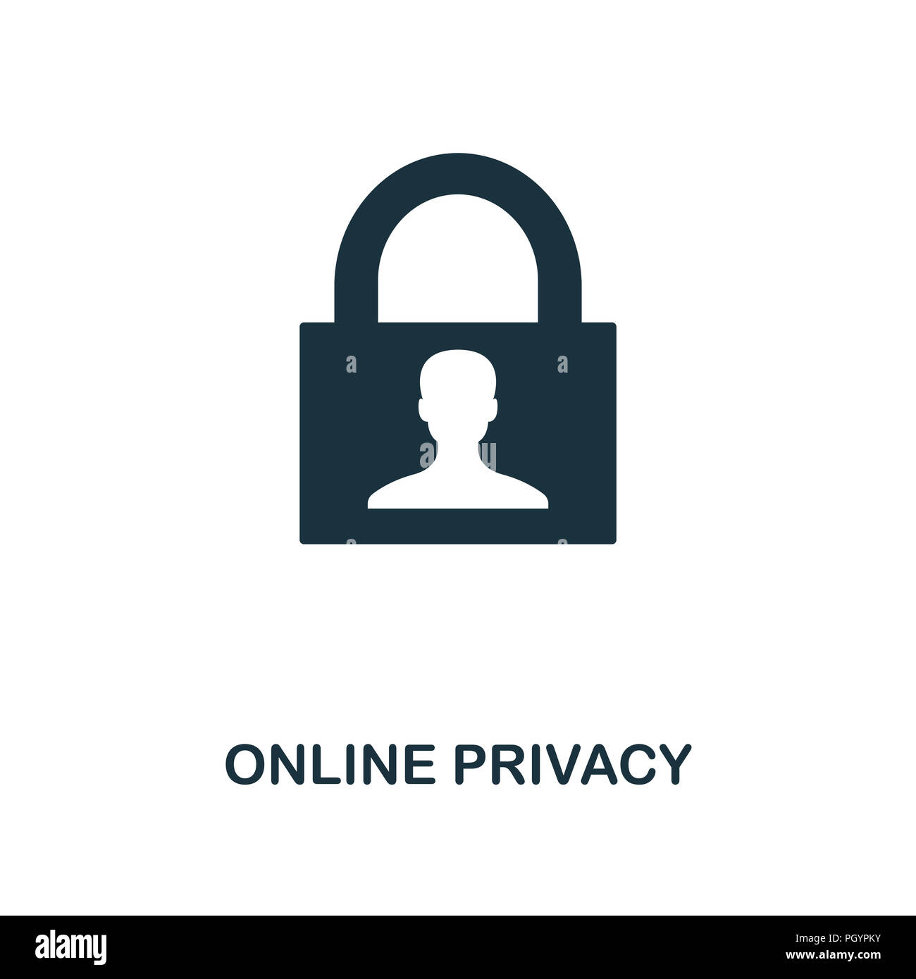 Online Privacy icon. Monochrome style design from internet security ...