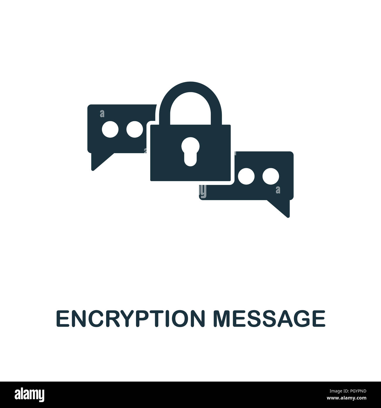Encryption Message Icon Monochrome Style Design From Internet Security