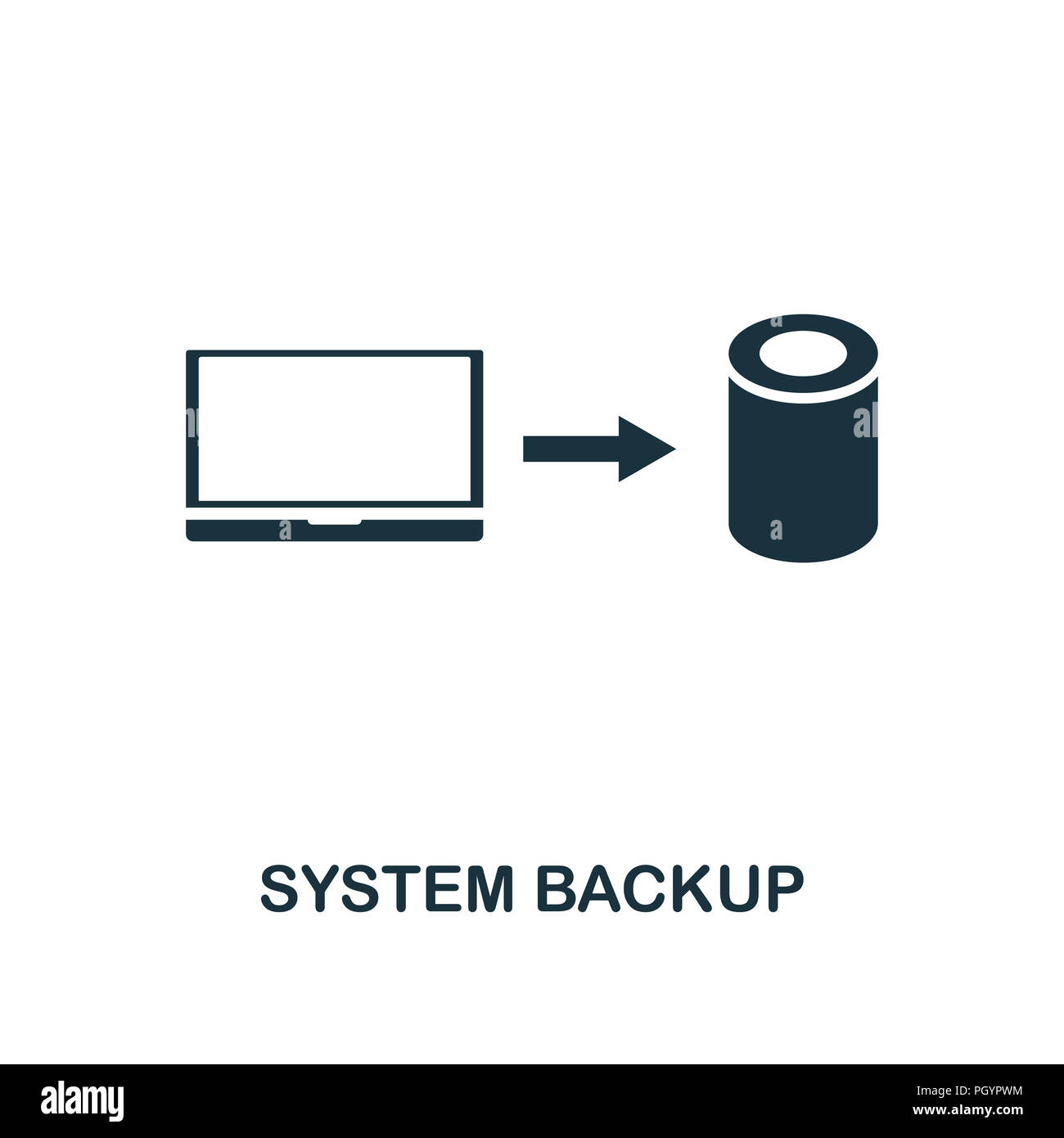 System Backup icon. Monochrome style design from internet security ...