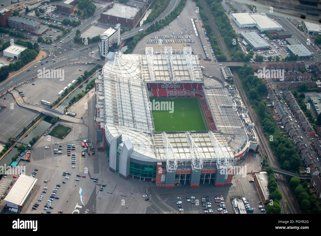 Aerial photo Manchester United Old Trafford Stadium Stock Photo - Alamy