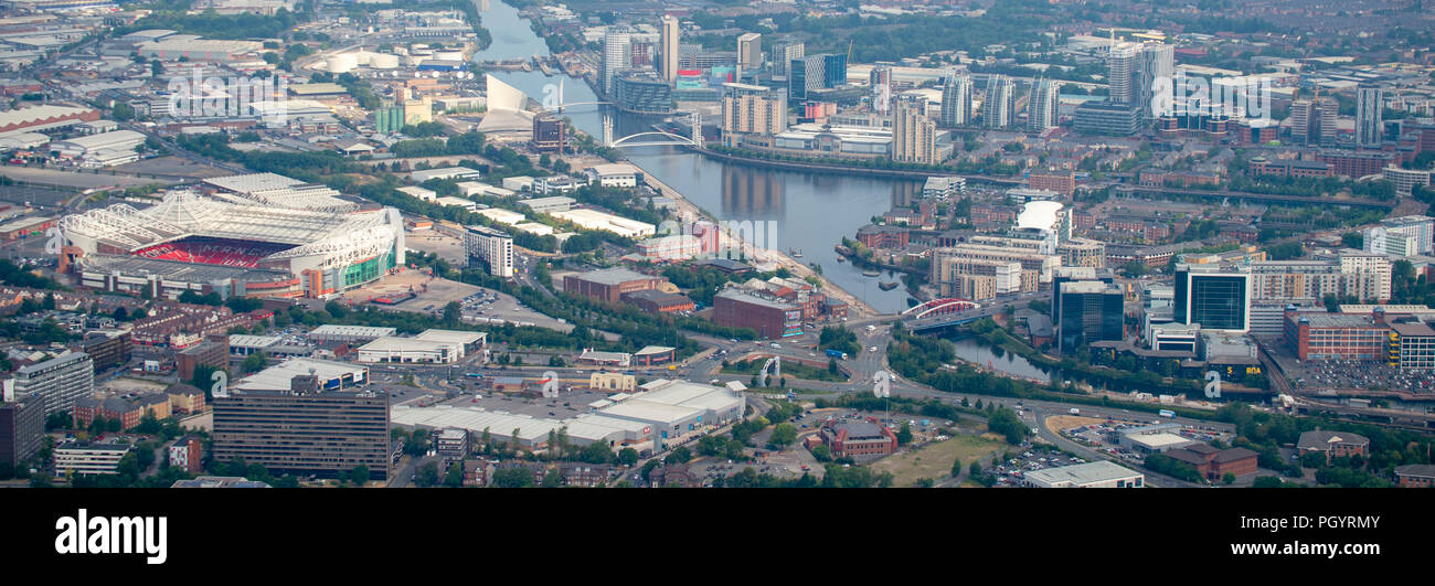 Aerial photo Manchester United Old Trafford Stadium Stock Photo - Alamy