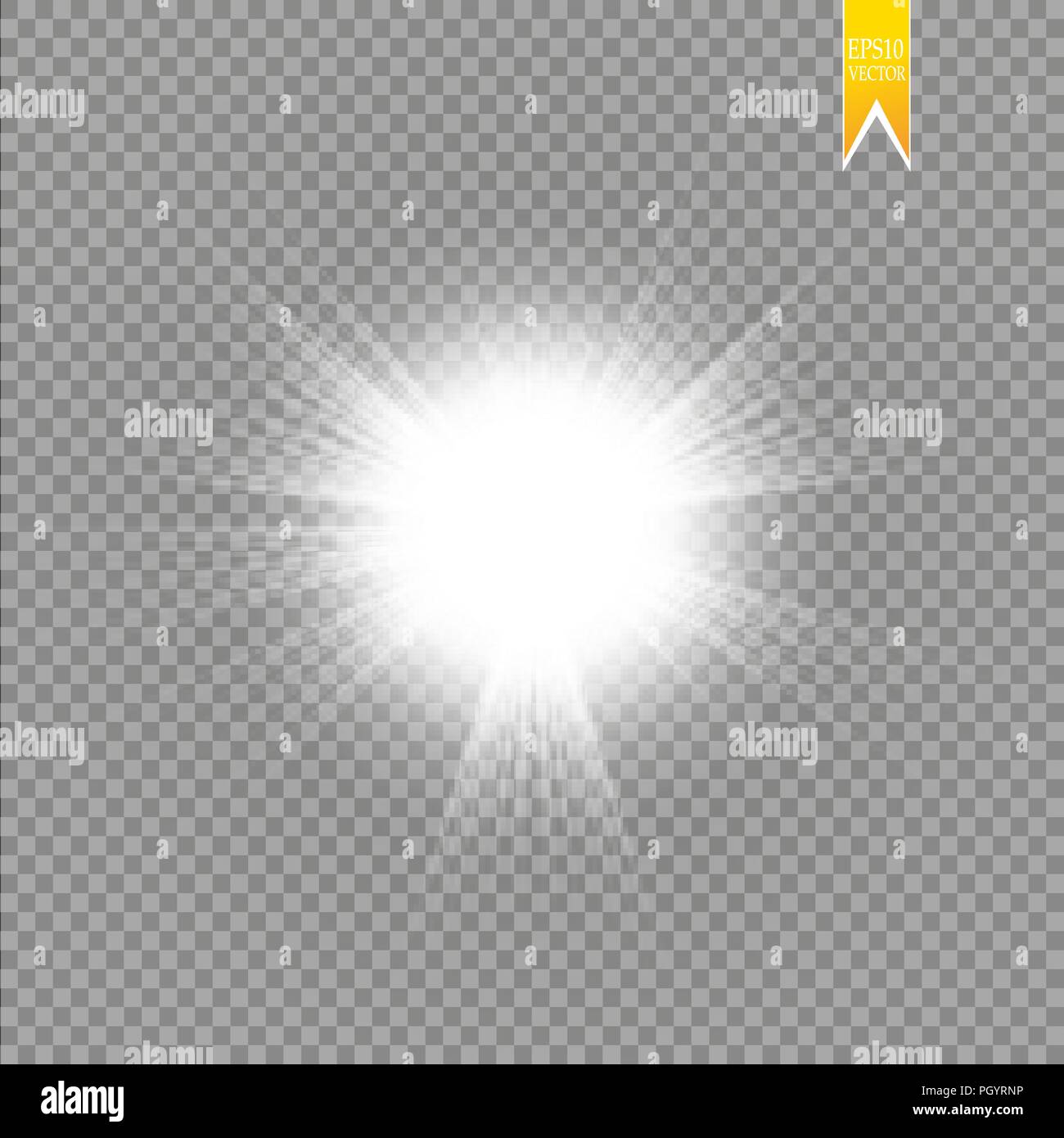 Sun isolated on transparent background. Vector illustration Stock ...