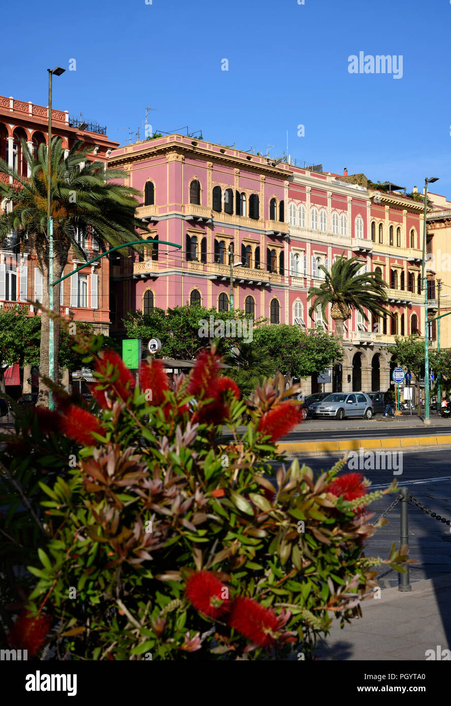 Via Roma Cagliari Sardinia Italy Stock Photo - Alamy