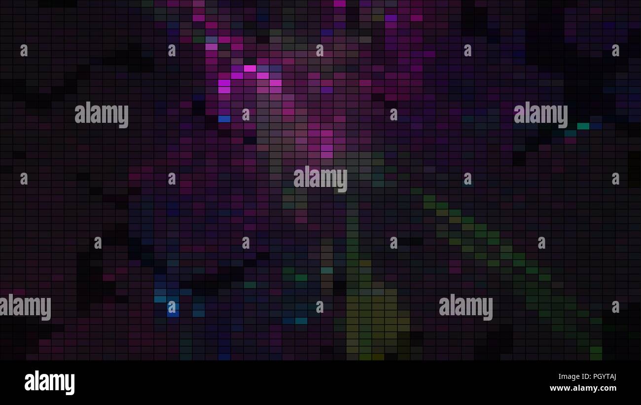 Mosaic with square particles, this is computer generated abstract ...