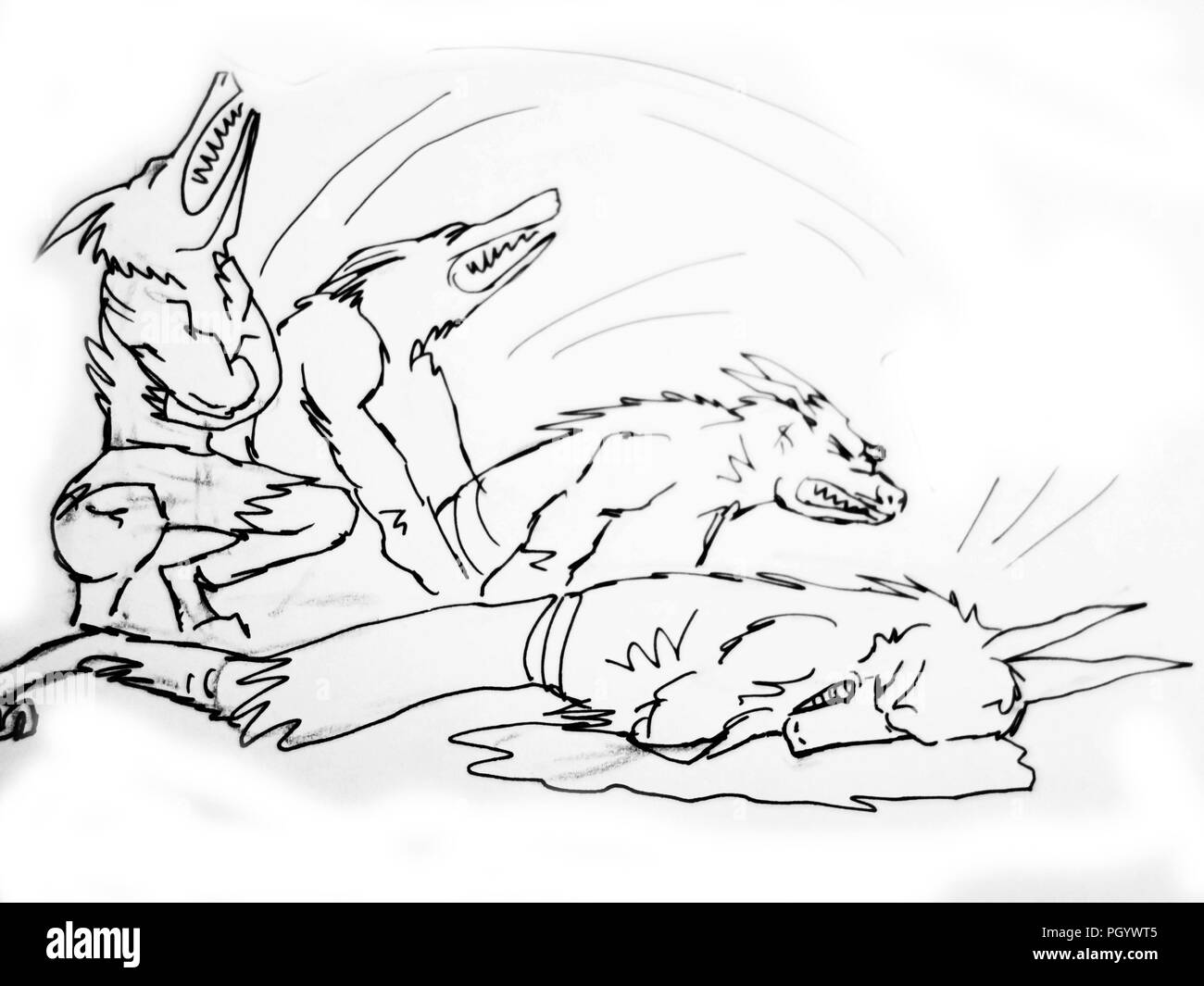 Monsters doodle set Cut Out Stock Images & Pictures - Alamy