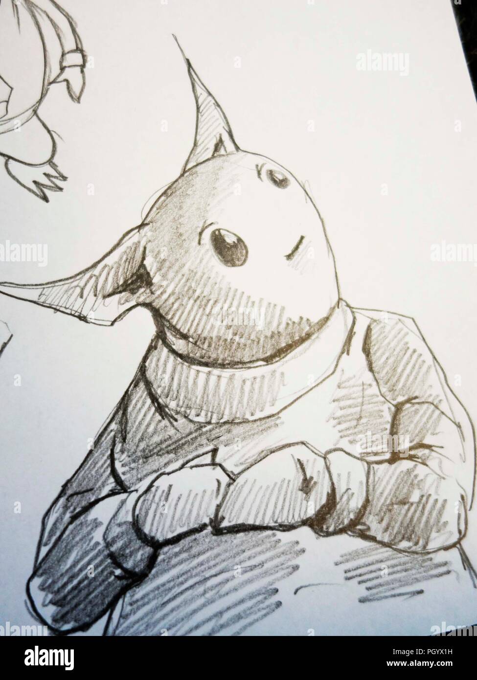 anime character drawing Stock Photo - Alamy