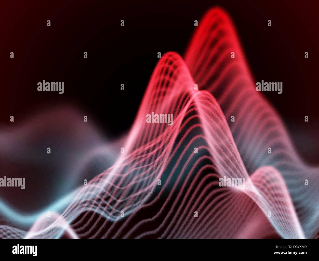3D Sound waves. Big data abstract visualization Stock Vector Image & Art - Alamy