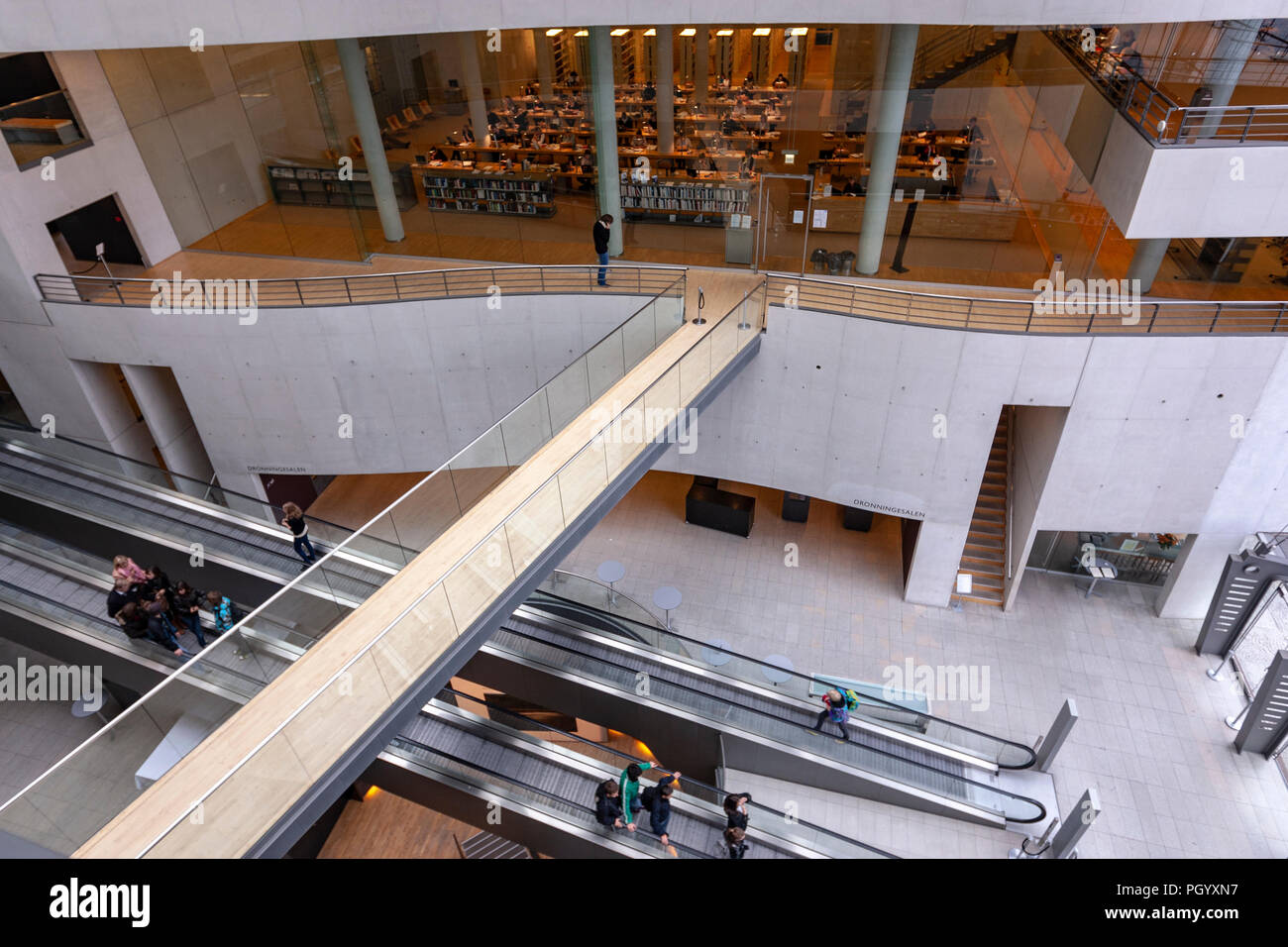 Reading Room East in Royal Danish Library, The Black Diamond library ...