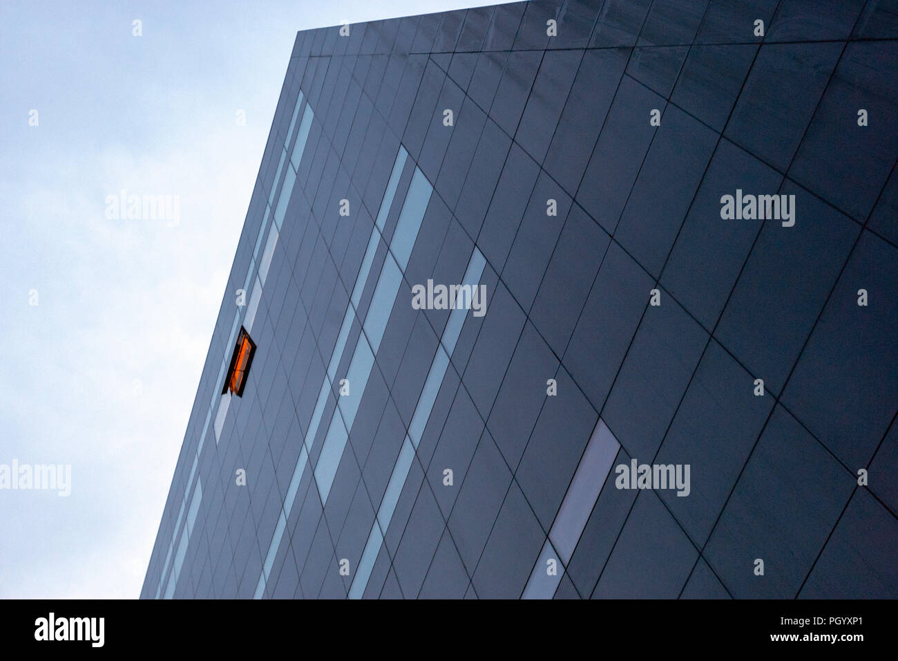 Light on a window open in the Royal Danish Library, The Black Diamond ...