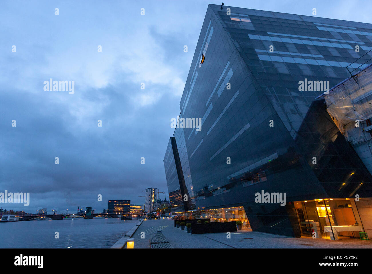 Søren Kierkegaards Plads with the Royal Danish Library, The Black ...