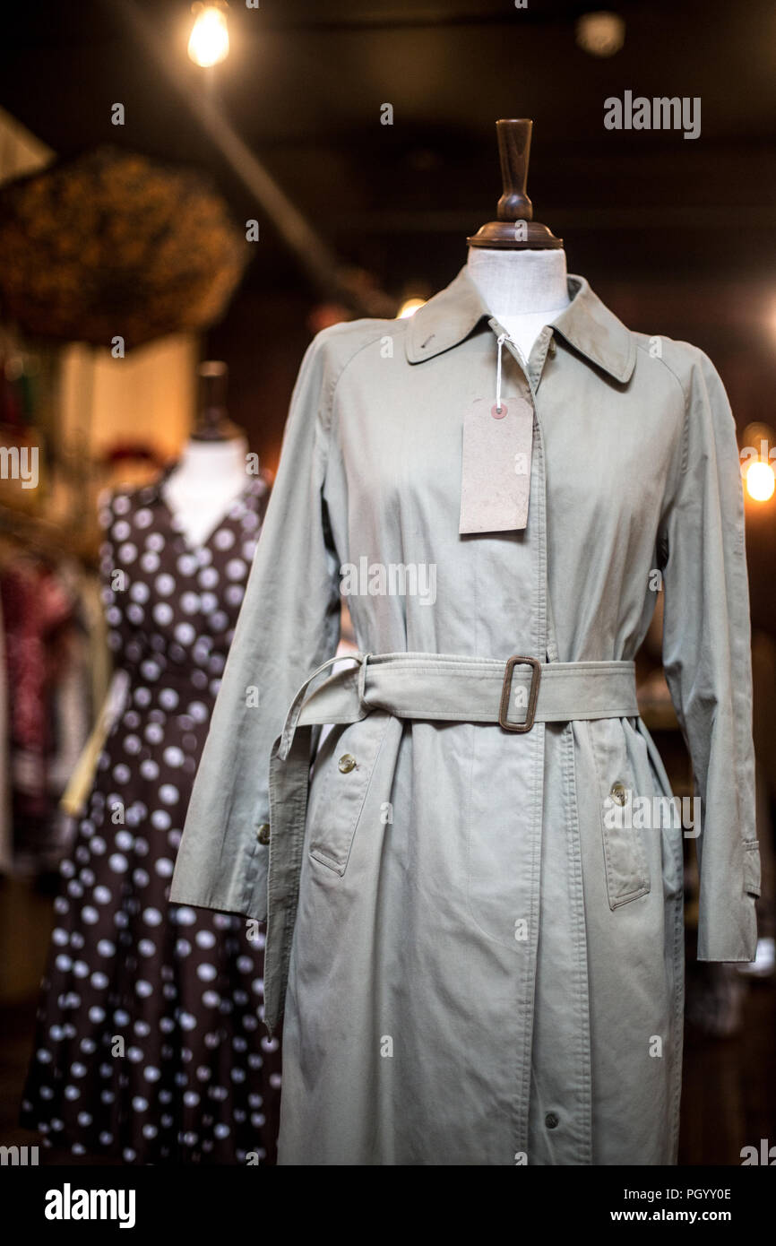 Image of coat in a shop Stock Photo - Alamy