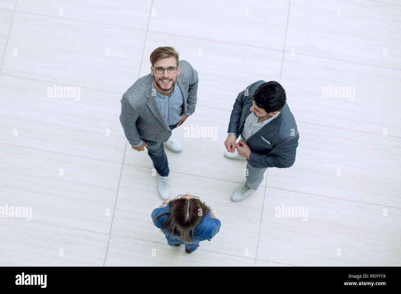 top view.business team discussing important issues Stock Photo - Alamy