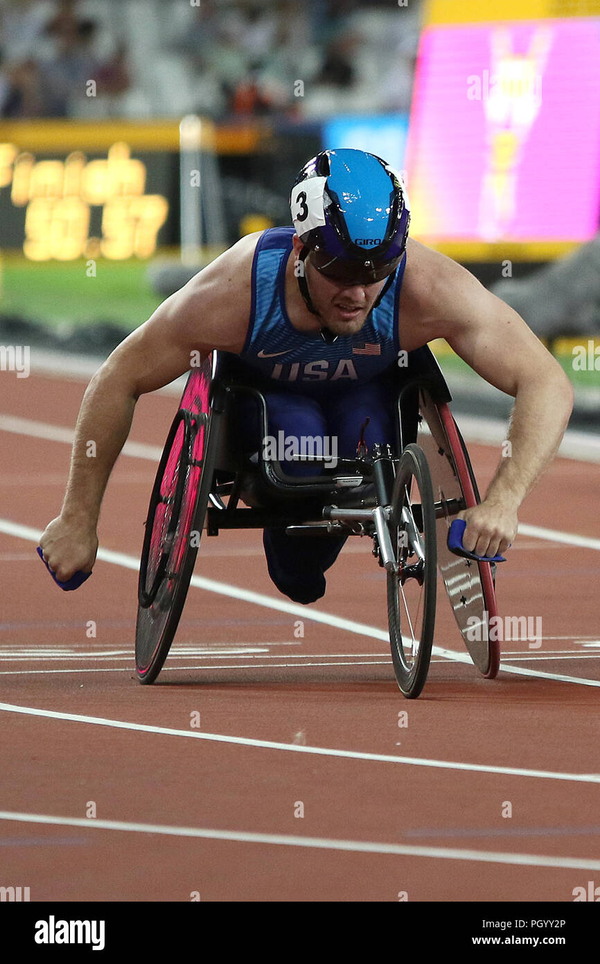 Austin PRUITT of the USA in the Men's 400m T34 Final at the World Para ...