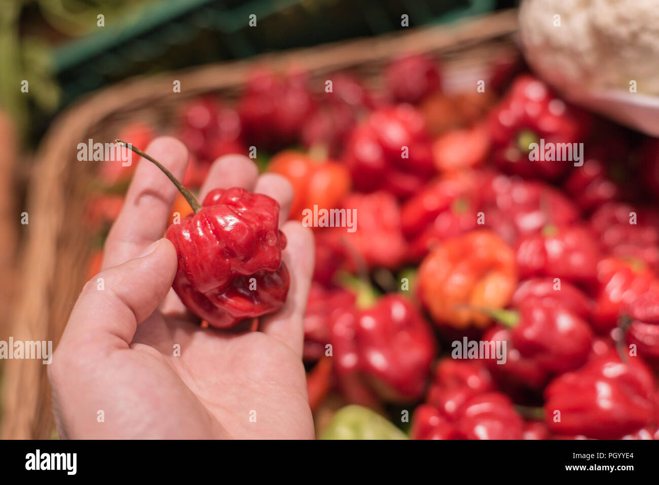 Fruit vegetable counter in supermarket hi-res stock photography and images - Alamy