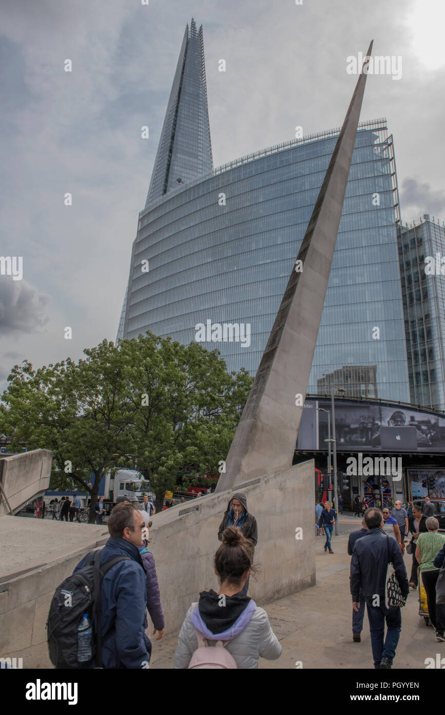 the southwark needle and the shard at london bridge, central london, uk ...