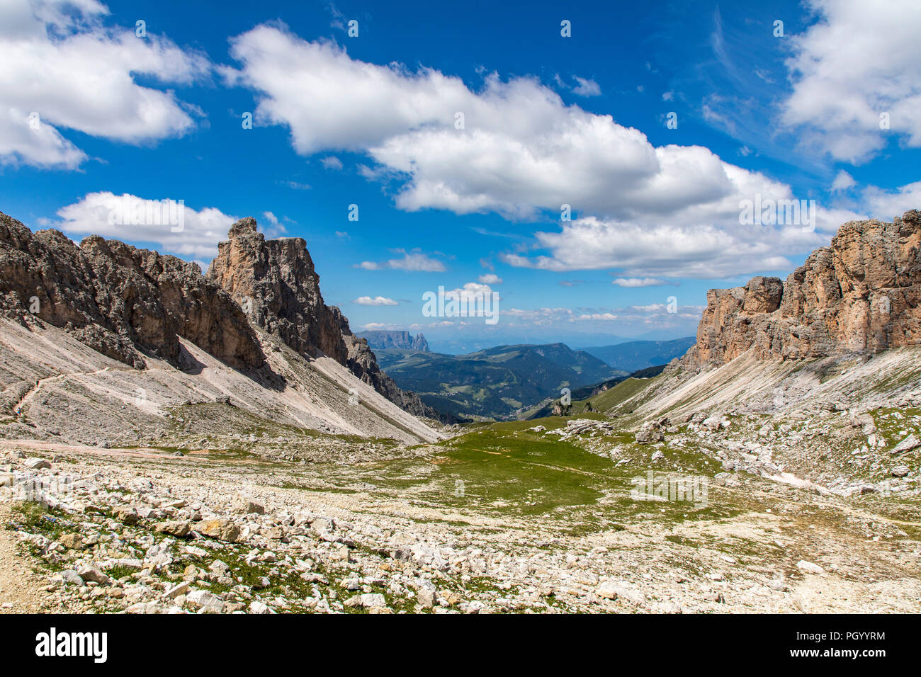 Hiking in puez geisler hi-res stock photography and images - Alamy