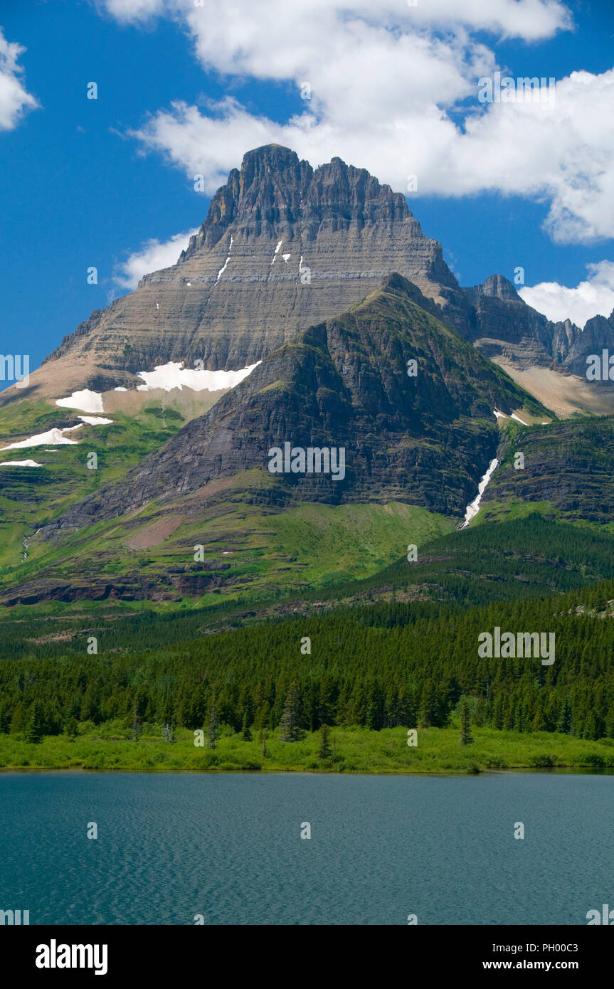 Swiftcurrent Lake to Mt Wilbur, Glacier National Park, Montana Stock ...