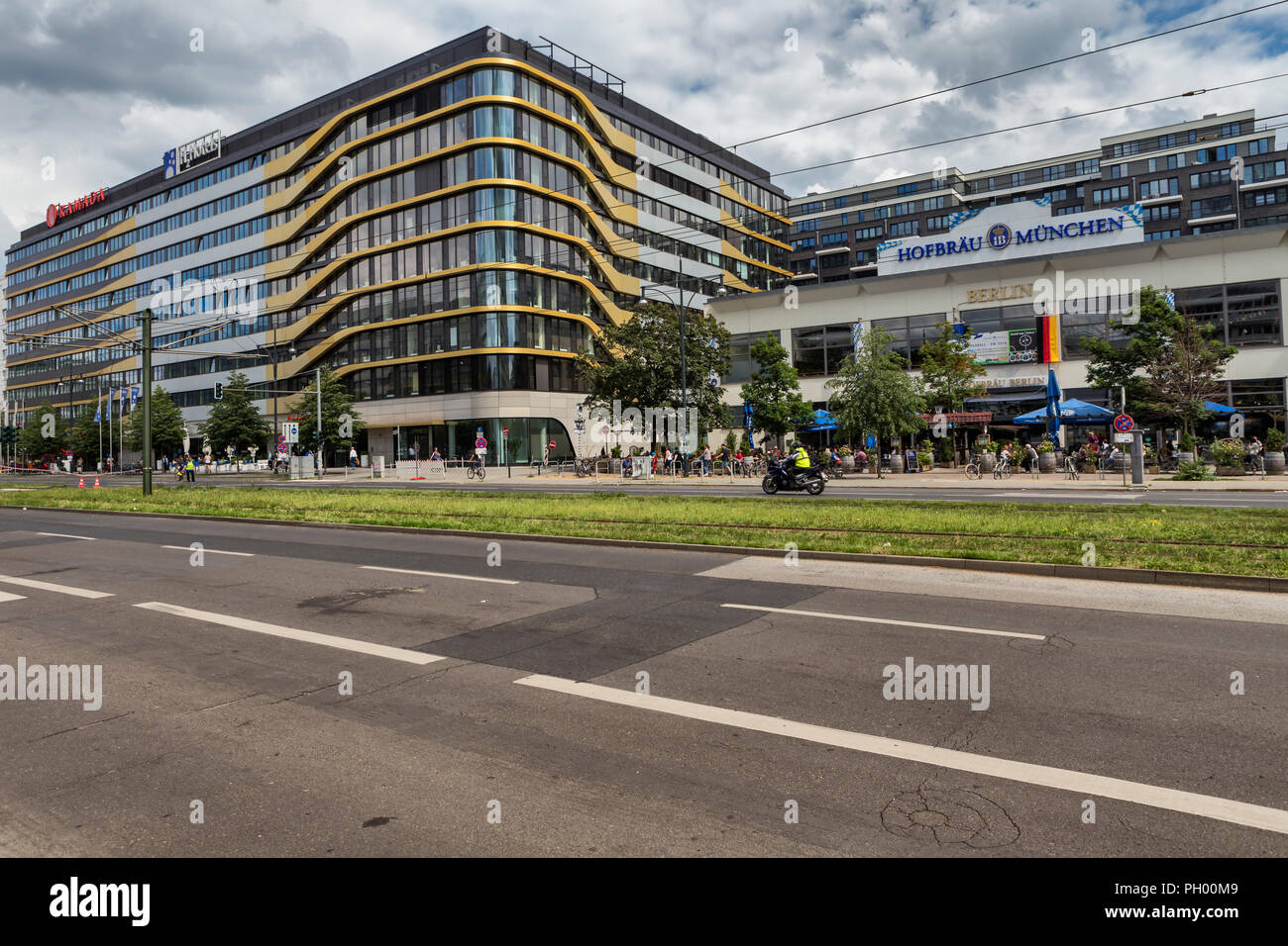 Modern building, Karl Marx Allee, Berlin, Germany Stock Photo - Alamy
