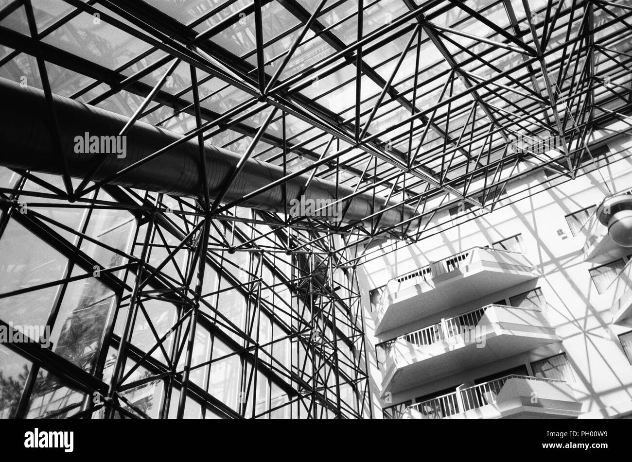 Atrium roof Black and White Stock Photos & Images - Alamy