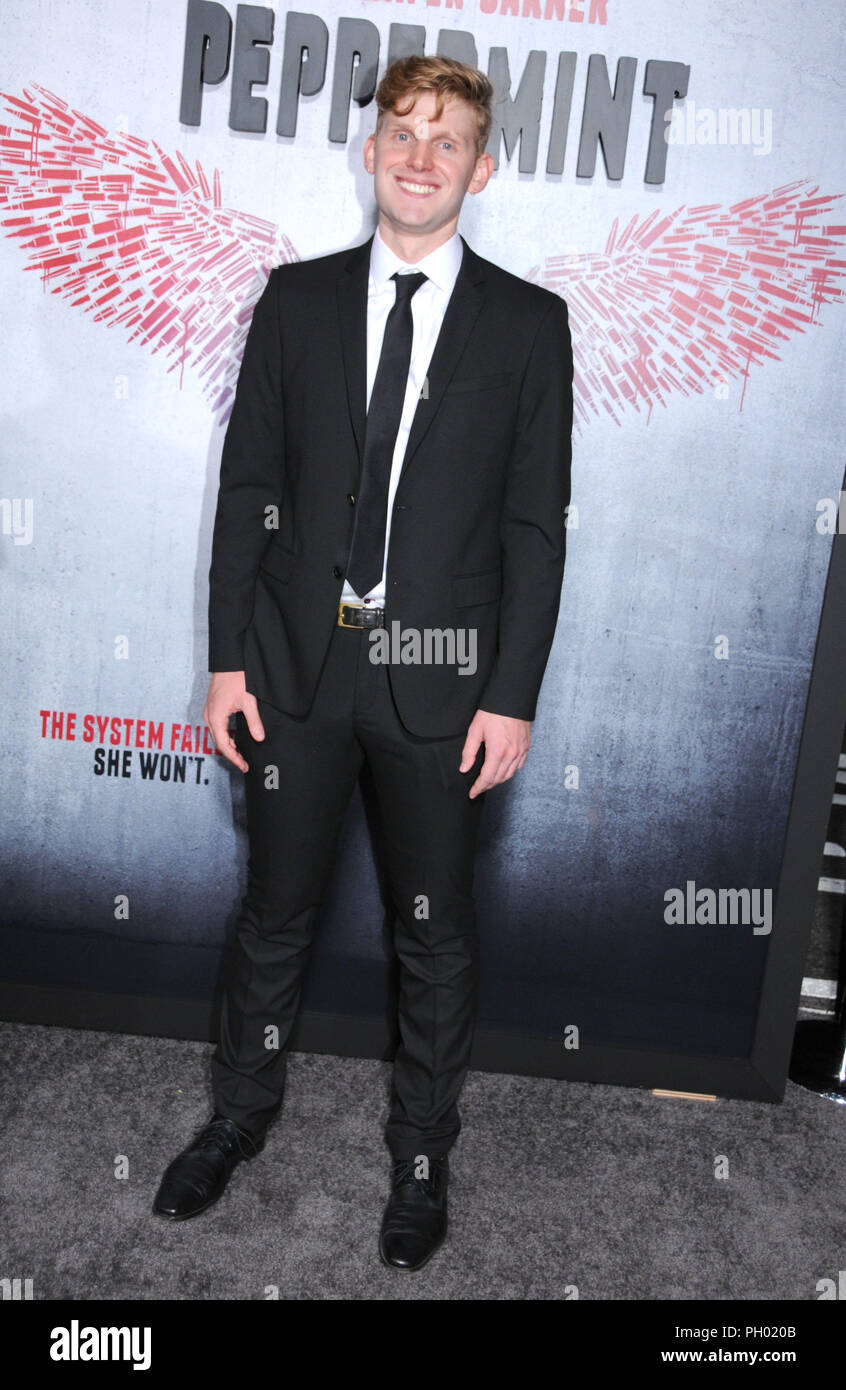 Los Angeles, USA. 28th Aug 2018. Actor Caspar Brun attends the premiere ...