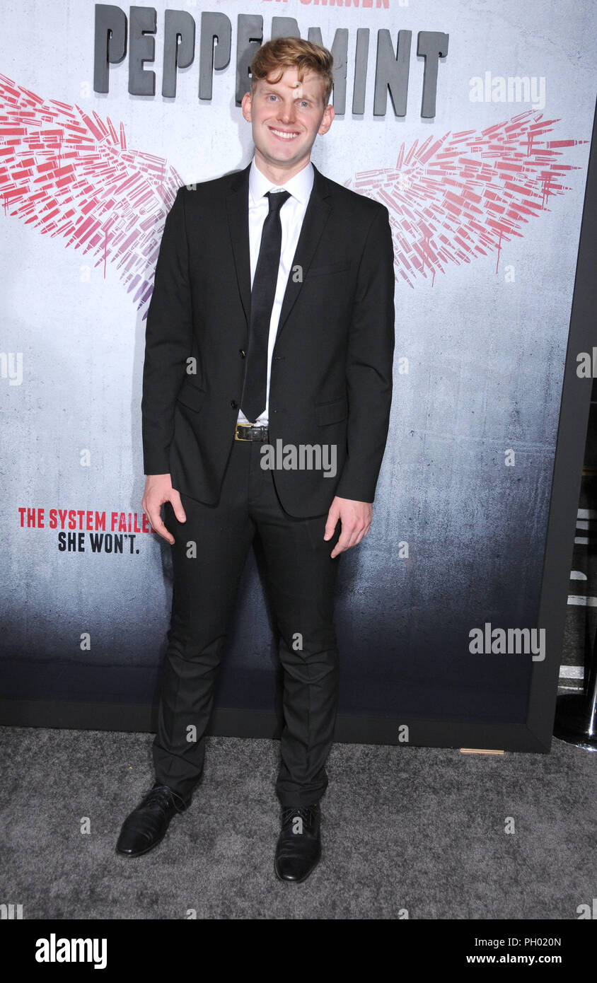Los Angeles, USA. 28th Aug 2018. Actor Caspar Brun attends the premiere ...
