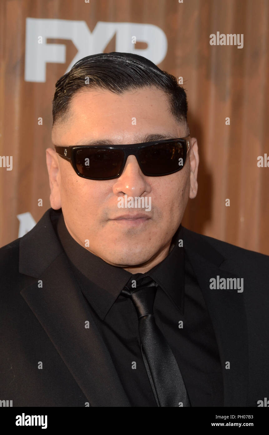 Hollywood, Ca. 28th Aug, 2018. Frankie Loyal at the Mayans M.C. red ...