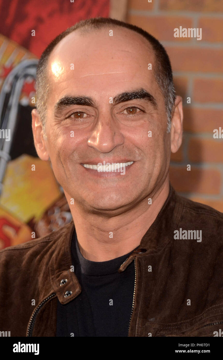 Hollywood, Ca. 28th Aug, 2018. Navid Negahban at the Mayans M.C. red ...