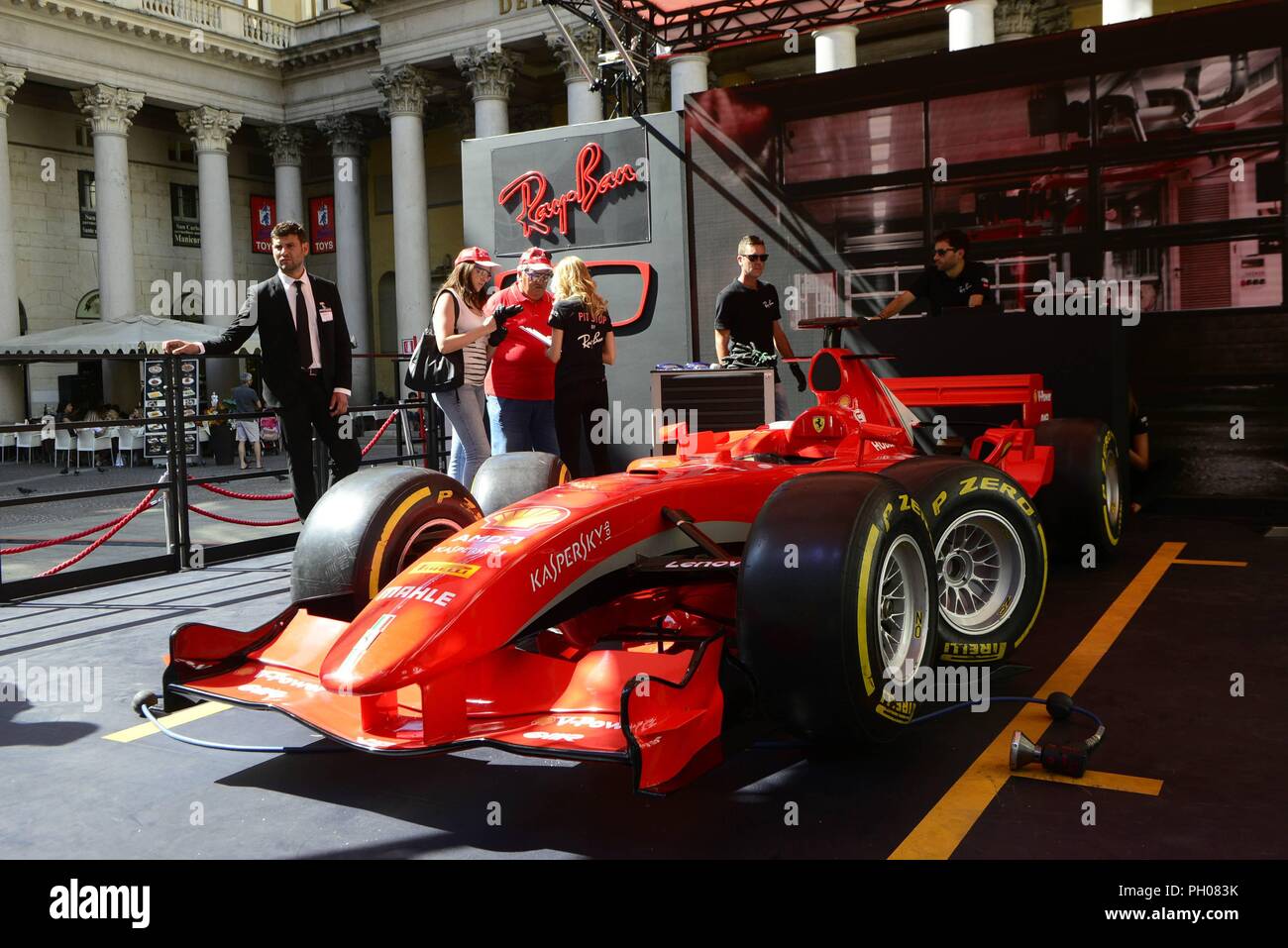 Formula 1 Milan Festival 2018 - Piazza san Carlo Ferrari F1 box with ...