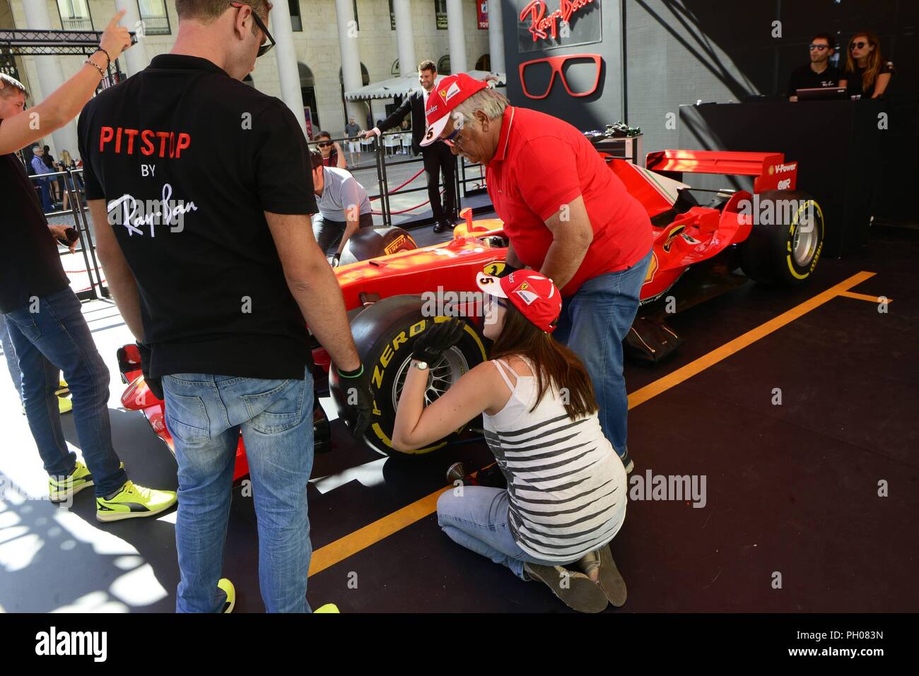 Formula 1 Milan Festival 2018 - Piazza san Carlo Ferrari F1 box with ...