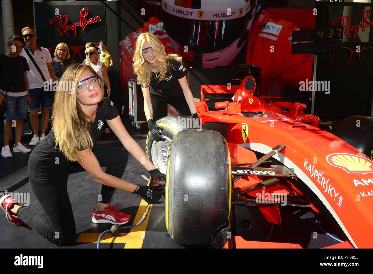 Formula 1 Milan Festival 2018 - Piazza san Carlo Ferrari F1 box with ...