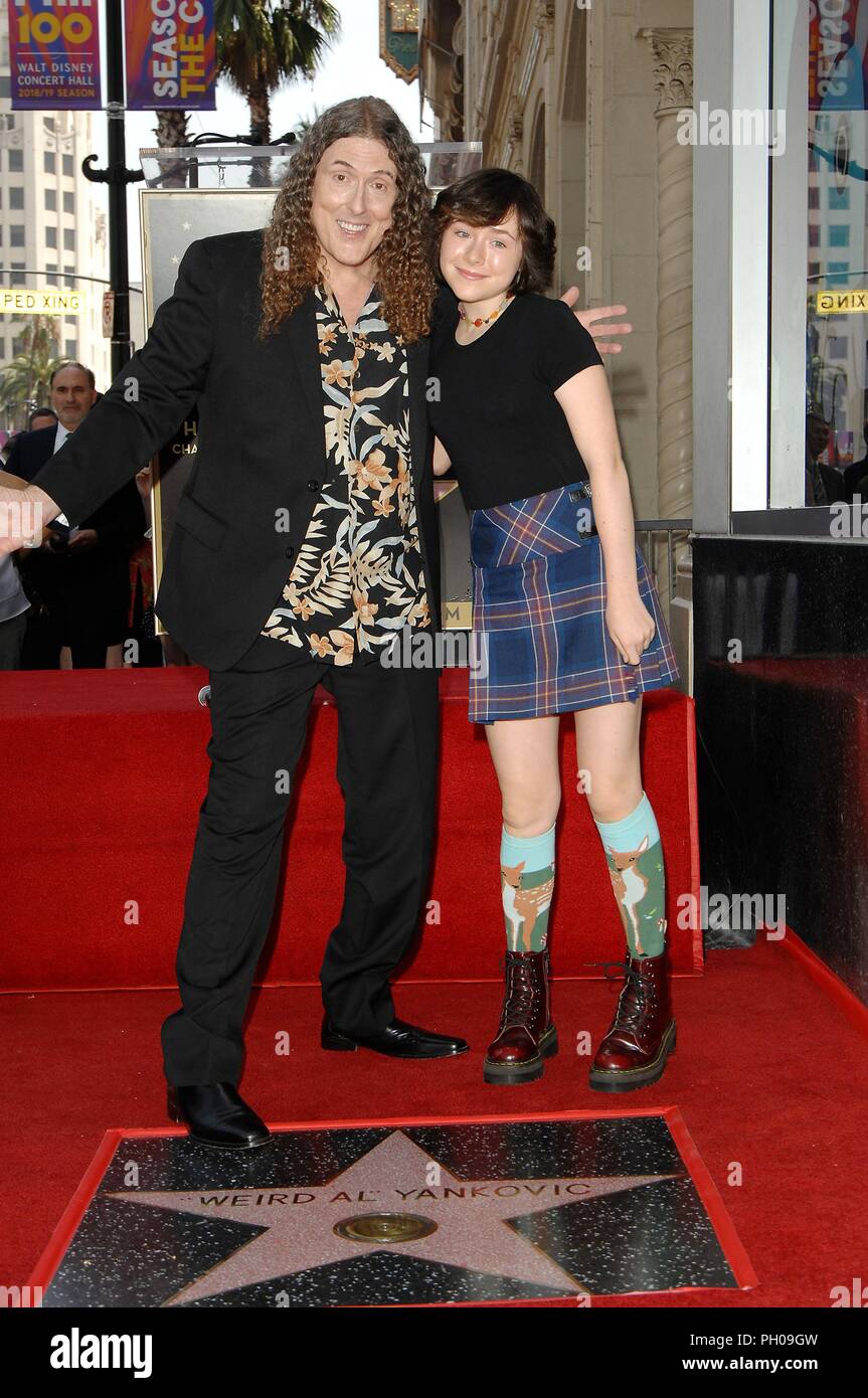 Weird Al Yankovic, Nina Yankovic at the induction ceremony for Star on ...