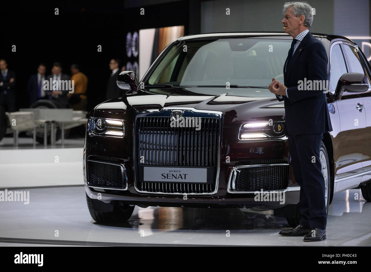 Moscow, Russia. 29th August 2018. 2018 Aurus CEO Hilgert Franz Gerhard ...