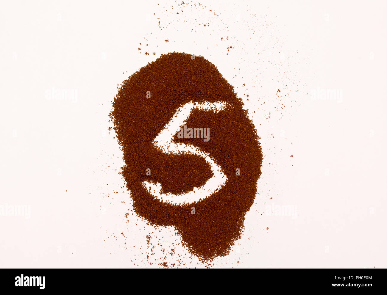 Number made of coffee isolated on white background Stock Photo - Alamy